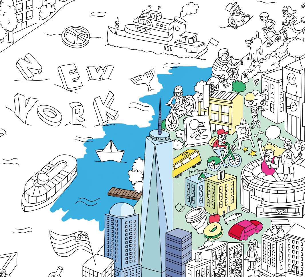 Giant Coloring Posters of Cities & Countries