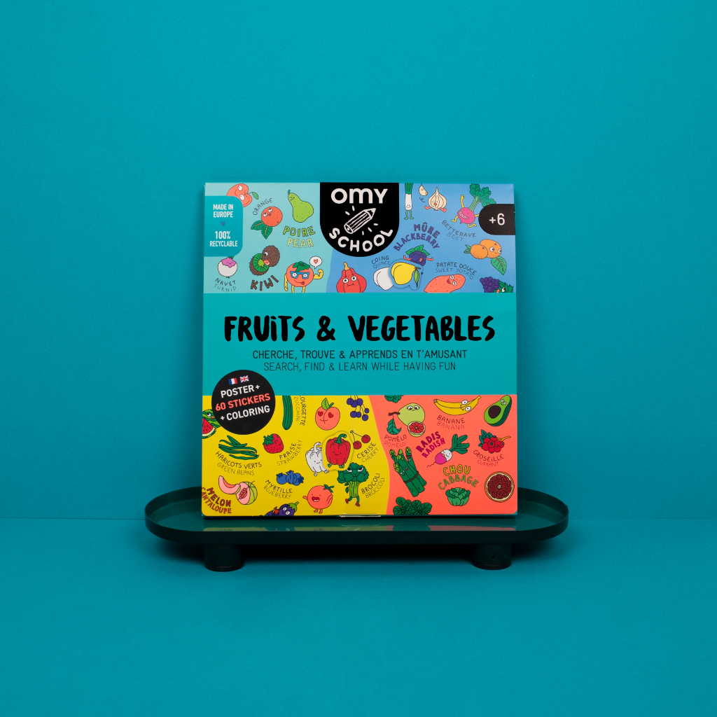 Fruits and Vegetables - OMY SCHOOL Educational Poster | Official Site Omy Maison US