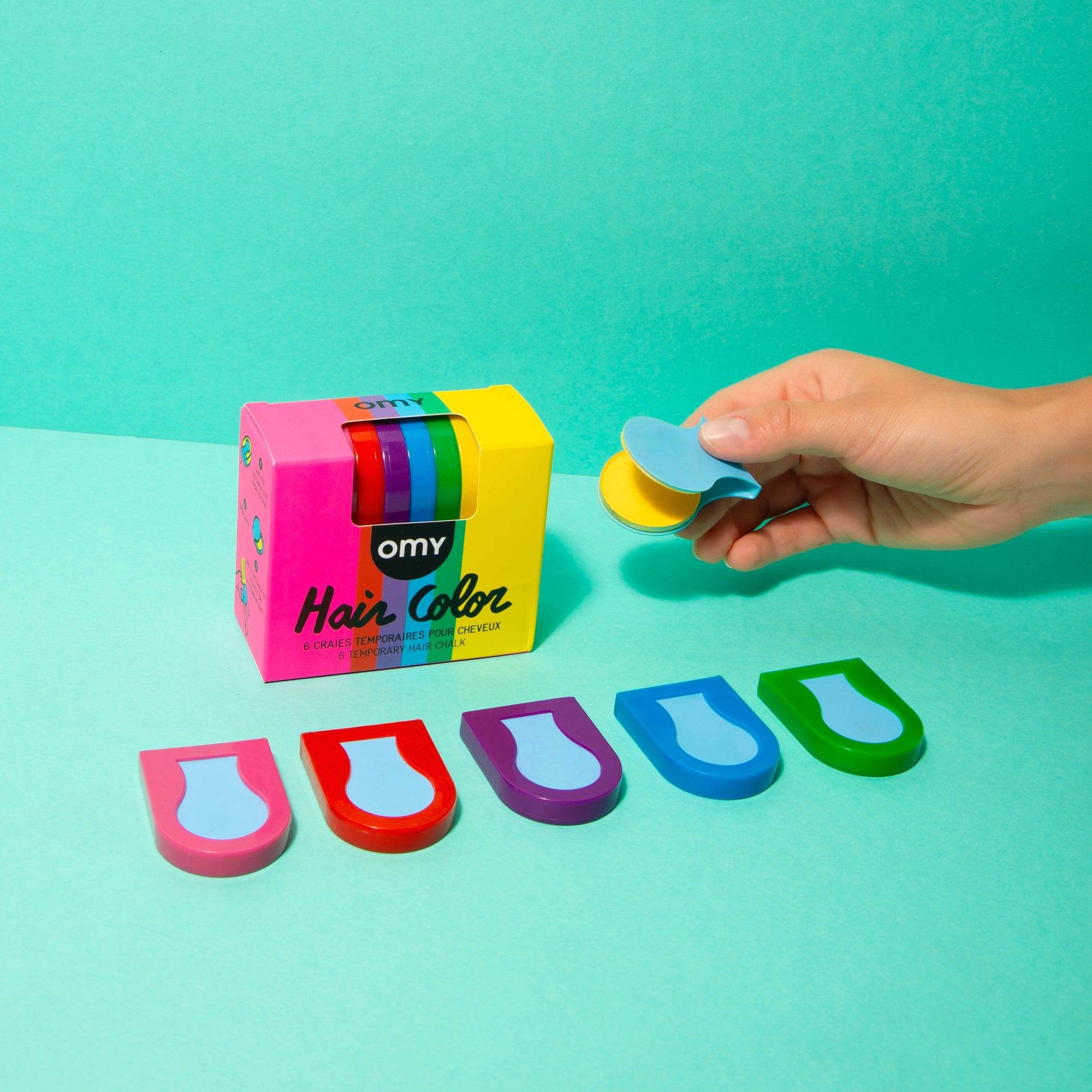 Hair Chalk | Temporary Hair Chalks | 6 Easy-to-Apply Colors | US OMY ...