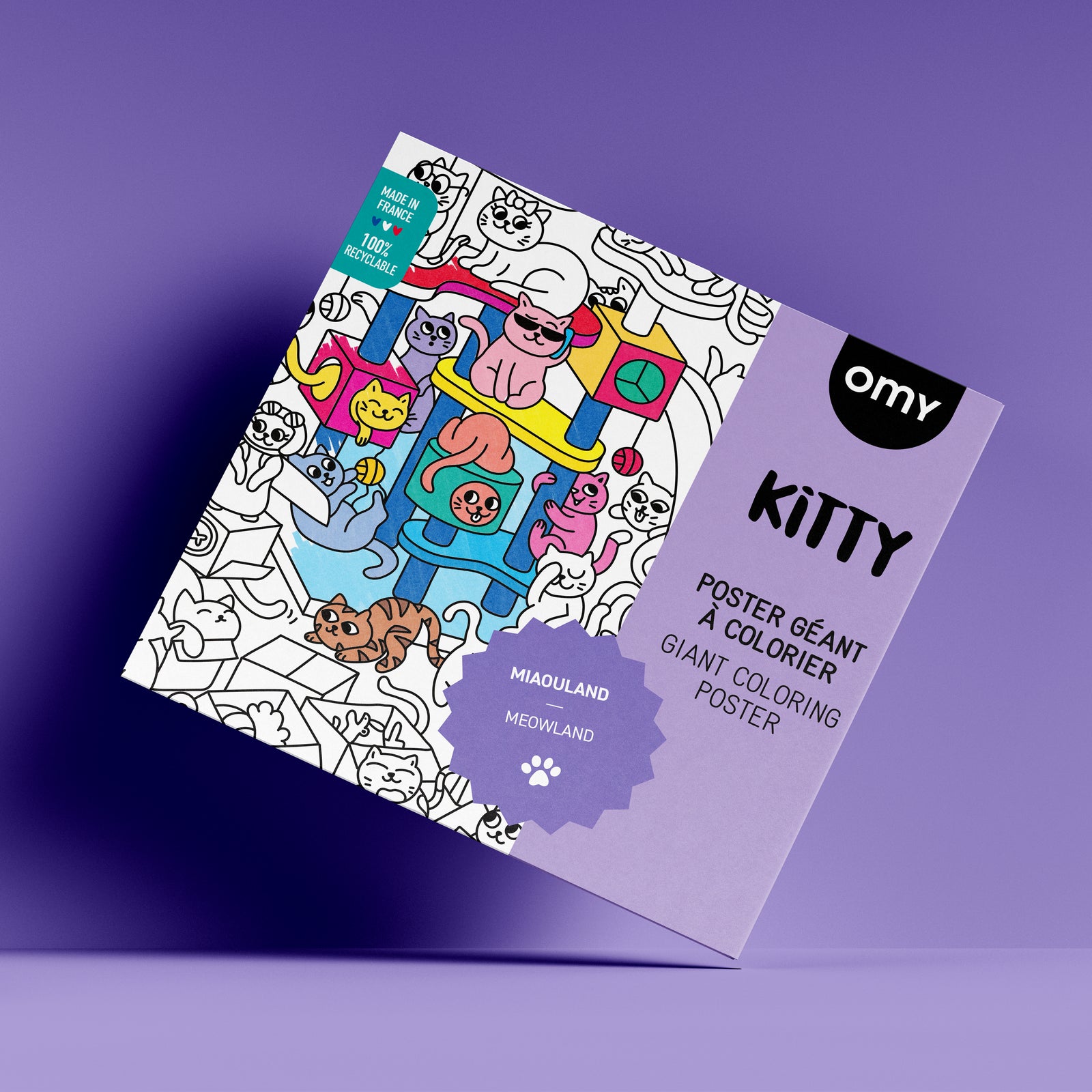 Kitty Giant Coloring Poster | Creative Coloring Fun | OMY