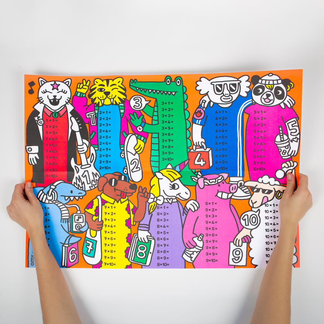 Multiplication sticker poster | OMY - Official U.S. Site